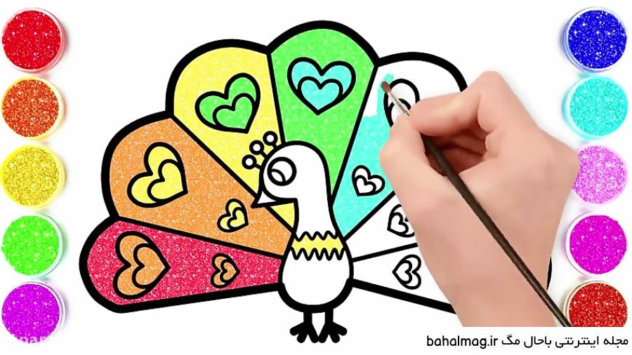 عکس طاووس نقاشی ساده ️ [ بهترین تصاویر ]