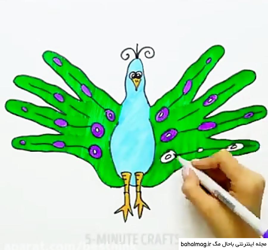 عکس طاووس نقاشی ساده ️ [ بهترین تصاویر ]