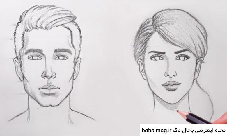 عکس نقاشی صورت آدم ️ [ بهترین تصاویر ]