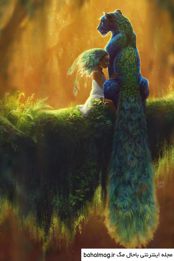 مدل نقاشی طاووس با مداد رنگی ️ [ بهترین تصاویر ]