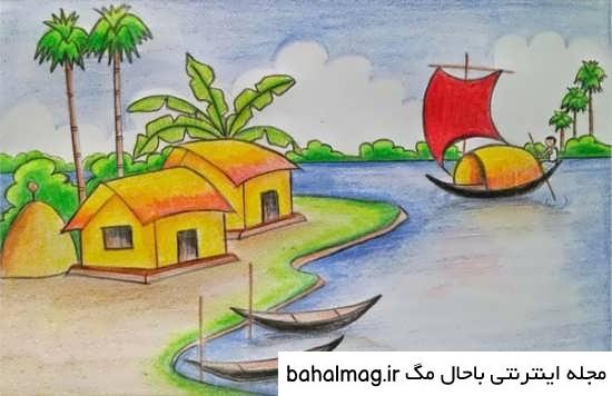 ایده نقاشی طبیعت کودکانه ️ بهترین تصاویر