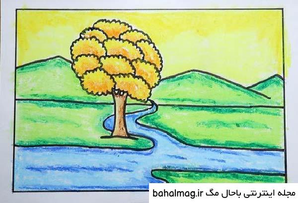 ایده نقاشی طبیعت کودکانه ️ بهترین تصاویر