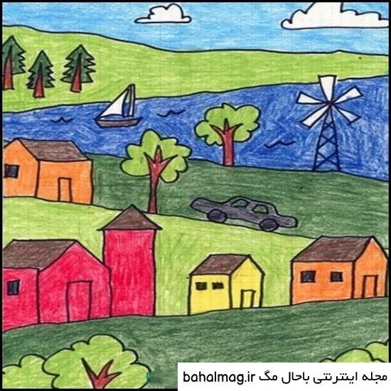 ایده نقاشی طبیعت کودکانه ️ بهترین تصاویر