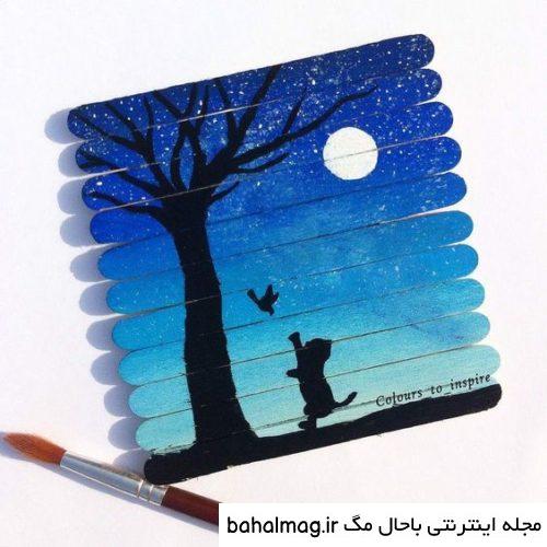 طرح نقاشی روی بوم آسان ️ بهترین تصاویر