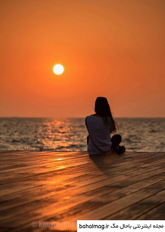 عکس دخترانه غروب ️ بهترین تصاویر