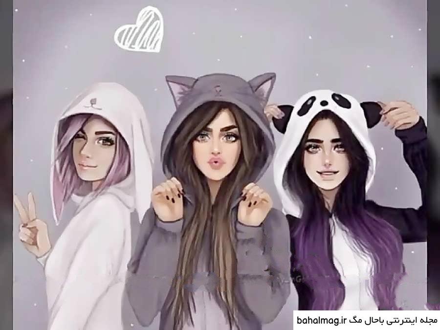 عکس سه نفره برای گروه دخترانه ️ [ بهترین تصاویر ]