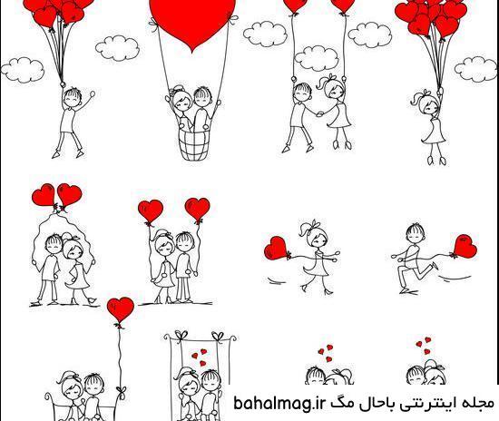 عکس نقاشی دختر و پسر ساده ️ بهترین تصاویر