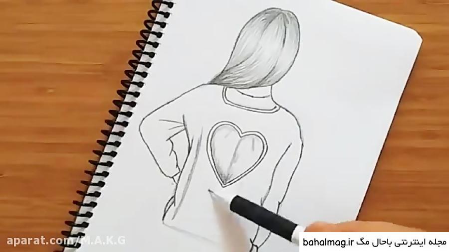 عکس نقاشی دخترانه آسان و زیبا ️ بهترین تصاویر
