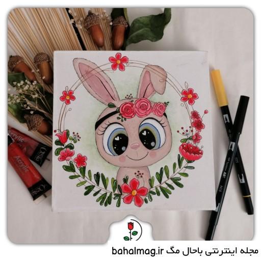 عکس نقاشی فانتزی خرگوش ️ بهترین تصاویر