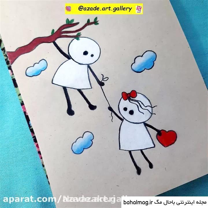 عکس نقاشی فانتزی عاشقانه آسان ️ بهترین تصاویر