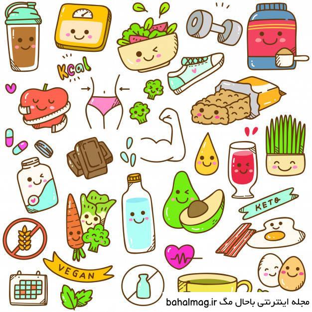 عکس نقاشی فانتزی غذای سالم ️ بهترین تصاویر