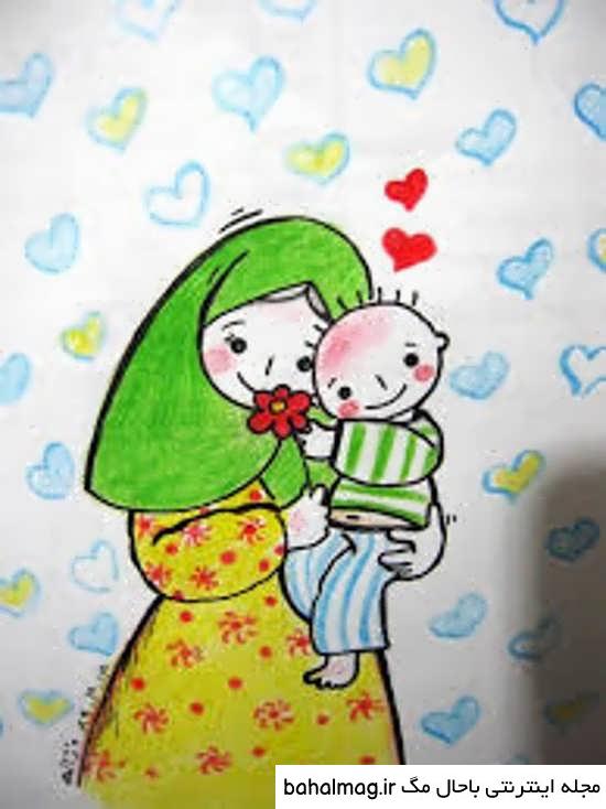 عکس نقاشی فانتزی مادر ️ بهترین تصاویر