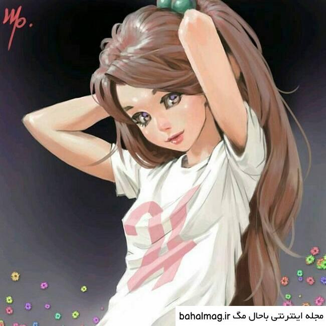 عکس نقاشی فانتزی کارتونی دخترانه ️ بهترین تصاویر