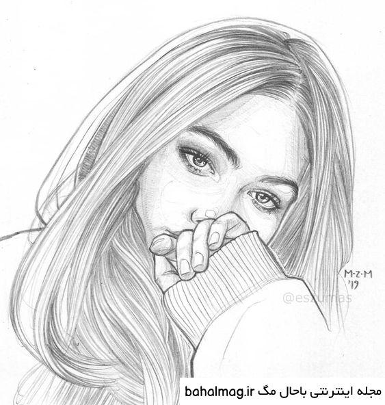 نقاشی دخترانه نوجوانانه ️ بهترین تصاویر