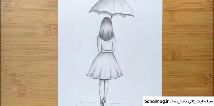 نقاشی دخترانه ی آسان ️ بهترین تصاویر