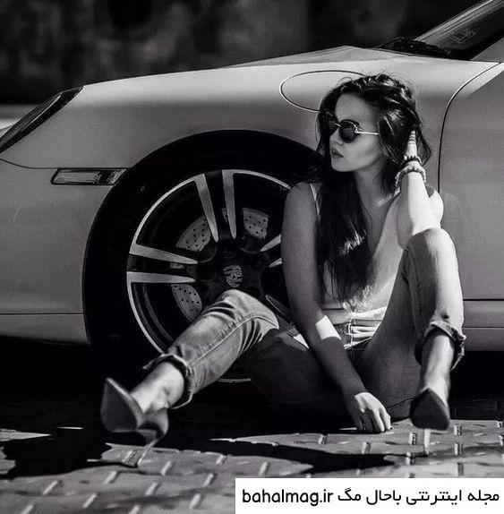ژست عکس دختر با ماشین ️ [ بهترین تصاویر ]