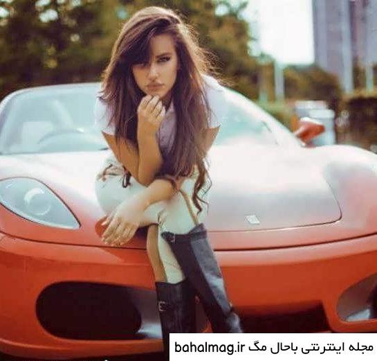 ژست عکس دختر با ماشین ️ [ بهترین تصاویر ]