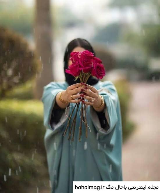 ژست عکس دسته گل ️ بهترین تصاویر