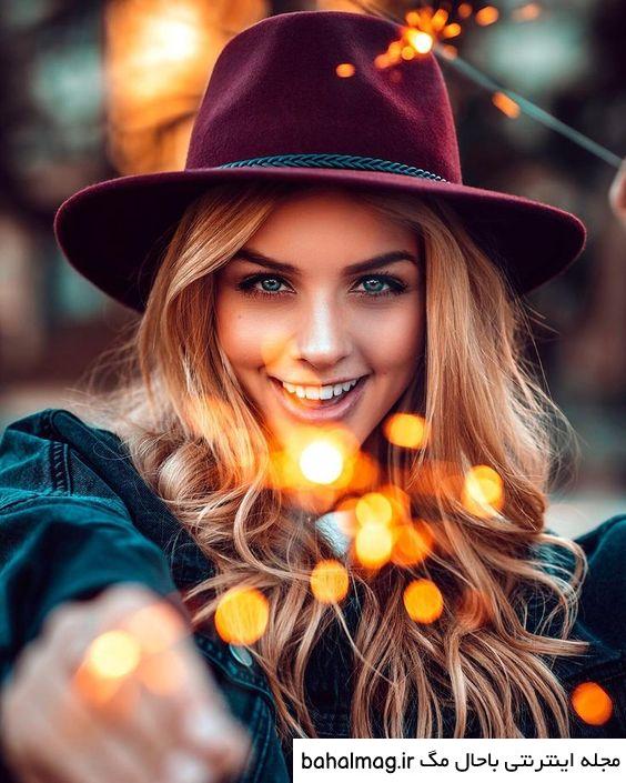ژست عکس فضای باز دخترانه ️ بهترین تصاویر